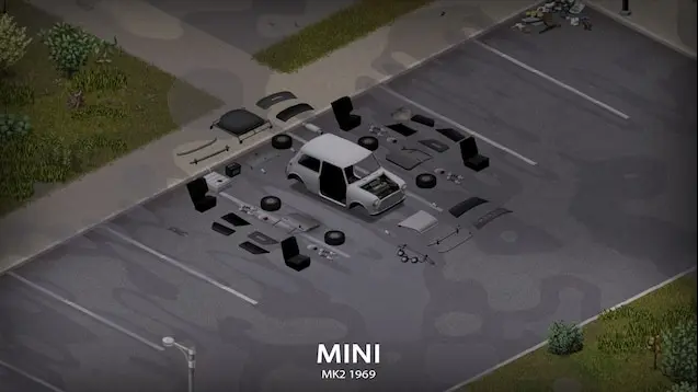 适用于 Project Zomboid 的 '69 Mini Mk2 改装件 - ProjectZomboidMods.com
