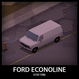 '86 Ford Econoline E-150 + Pop Culture vans мод для Project Zomboid ...
